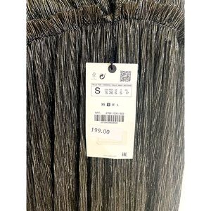 Zara | Dresses | Nwt Zara Limited Edition Metallic Thread Dress Size S ...